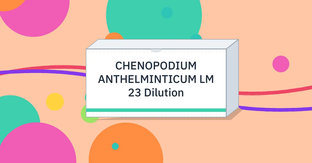 Symbolbild: Packung mit der Aufschrift CHENOPODIUM ANTHELMINTICUM LM 23 Dilution (PZN 13440953) – Verfügbarkeit und Bezug in Apotheken in Frankfurt am Main