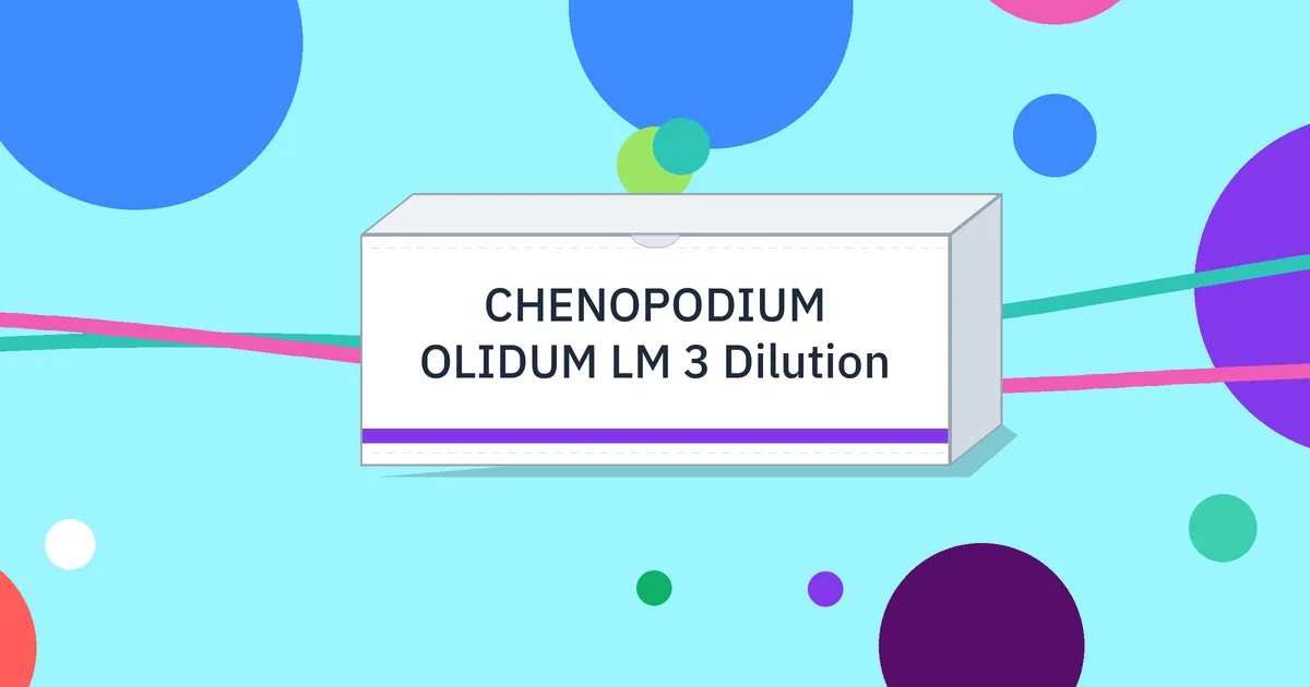 Symbolbild: Packung mit der Aufschrift CHENOPODIUM OLIDUM LM 3 Dilution (PZN 13441160) – Verfügbarkeit und Bezug in Apotheken in Frankfurt am Main