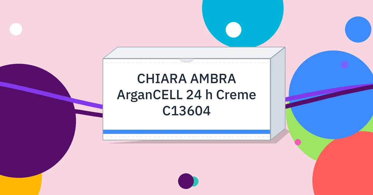 Symbolbild: Packung mit der Aufschrift CHIARA AMBRA ArganCELL 24 h Creme C13604 (PZN 09672505) – Verfügbarkeit und Bezug in Apotheken in Frankfurt am Main