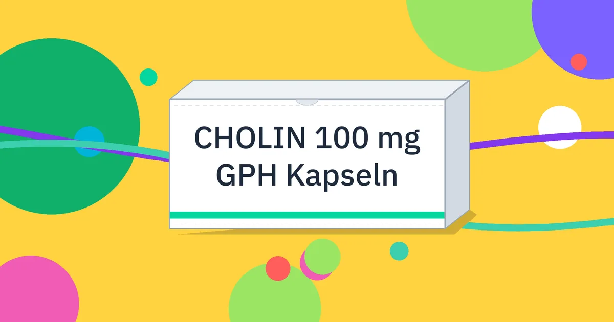 Symbolbild: Packung mit der Aufschrift CHOLIN 100 mg GPH Kapseln (PZN 09721729) – Verfügbarkeit und Bezug in Apotheken in Frankfurt am Main
