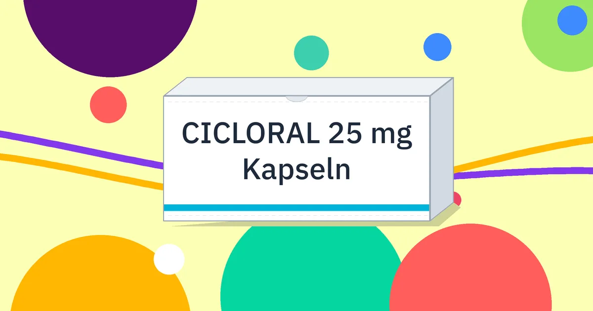 Symbolbild: Packung mit der Aufschrift CICLORAL 25 mg Kapseln (PZN 00550657) – Verfügbarkeit und Bezug in Apotheken in Frankfurt am Main