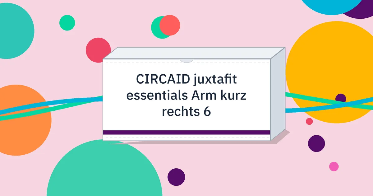 Symbolbild: Packung mit der Aufschrift CIRCAID juxtafit essentials Arm kurz rechts 6 (PZN 17939655) – Verfügbarkeit und Bezug in Apotheken in Frankfurt am Main