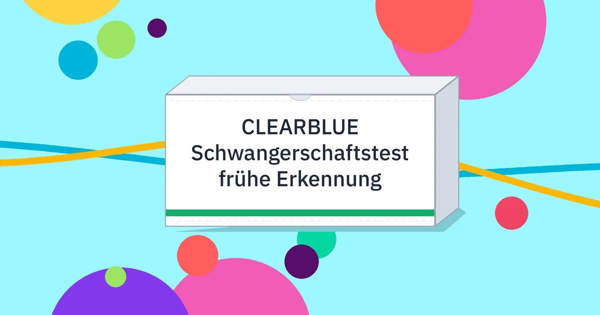 Symbolbild: Packung mit der Aufschrift CLEARBLUE Schwangerschaftstest frühe Erkennung (PZN 14273256) – Verfügbarkeit und Bezug in Apotheken in Frankfurt am Main
