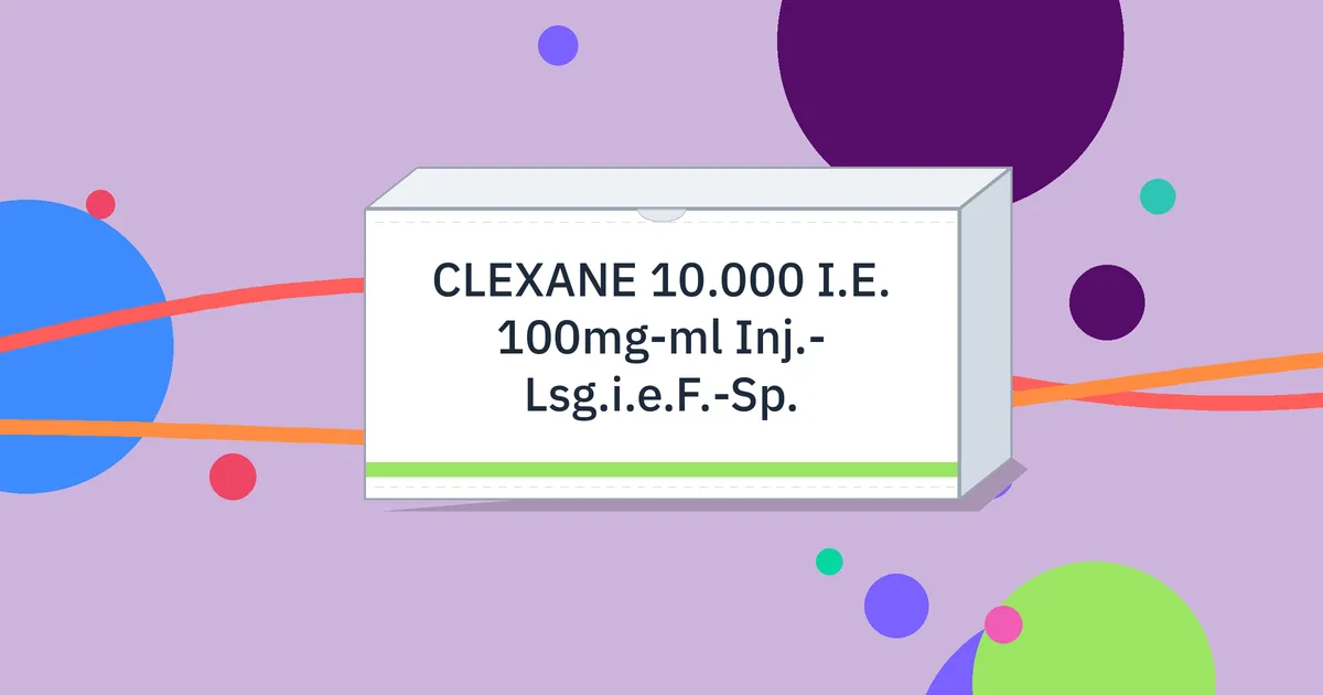 Symbolbild: Packung mit der Aufschrift CLEXANE 10.000 I.E. 100mg-ml Inj.-Lsg.i.e.F.-Sp. (PZN 16770361) – Verfügbarkeit und Bezug in Apotheken in Frankfurt am Main