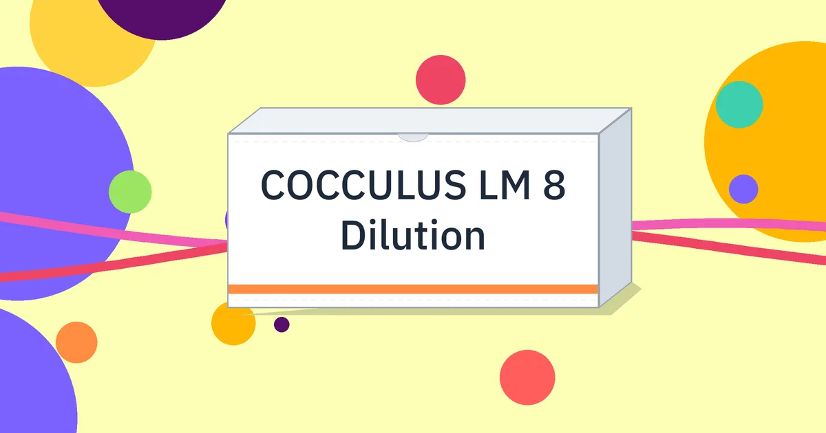Symbolbild: Packung mit der Aufschrift COCCULUS LM 8 Dilution (PZN 12824918) – Verfügbarkeit und Bezug in Apotheken in Frankfurt am Main