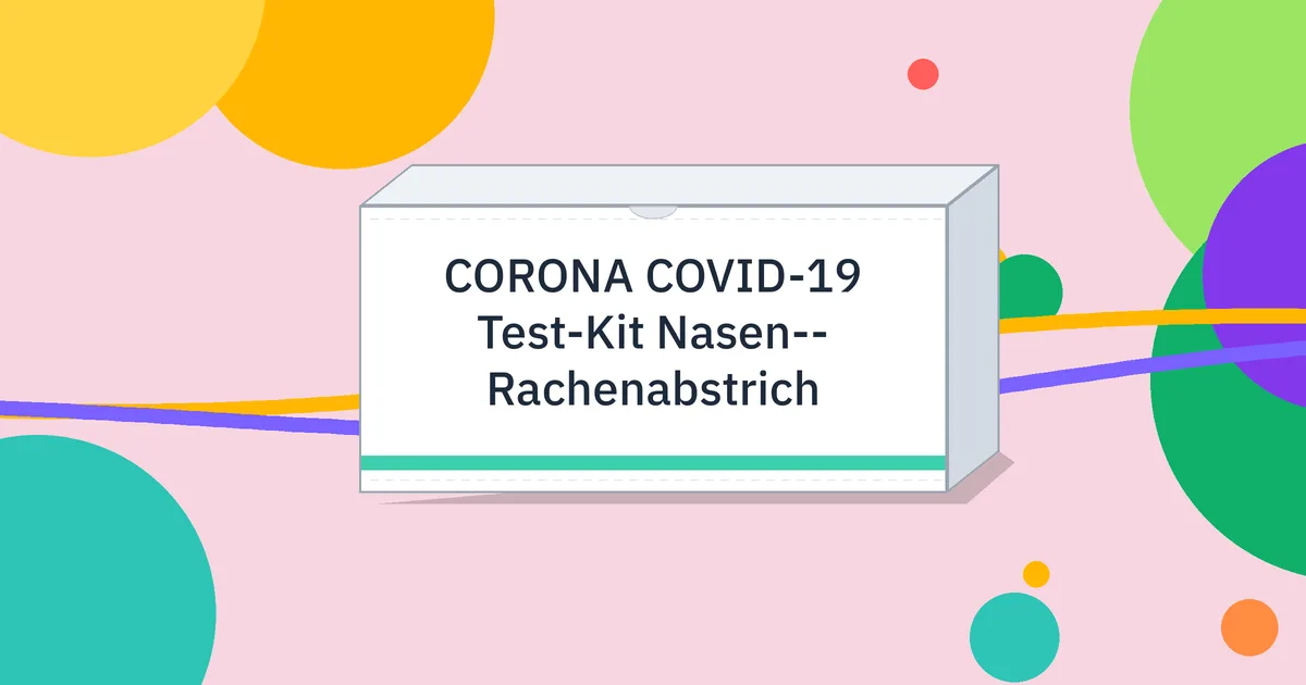 Symbolbild: Packung mit der Aufschrift CORONA COVID-19 Test-Kit Nasen--Rachenabstrich (PZN 16632096) – Verfügbarkeit und Bezug in Apotheken in Frankfurt am Main