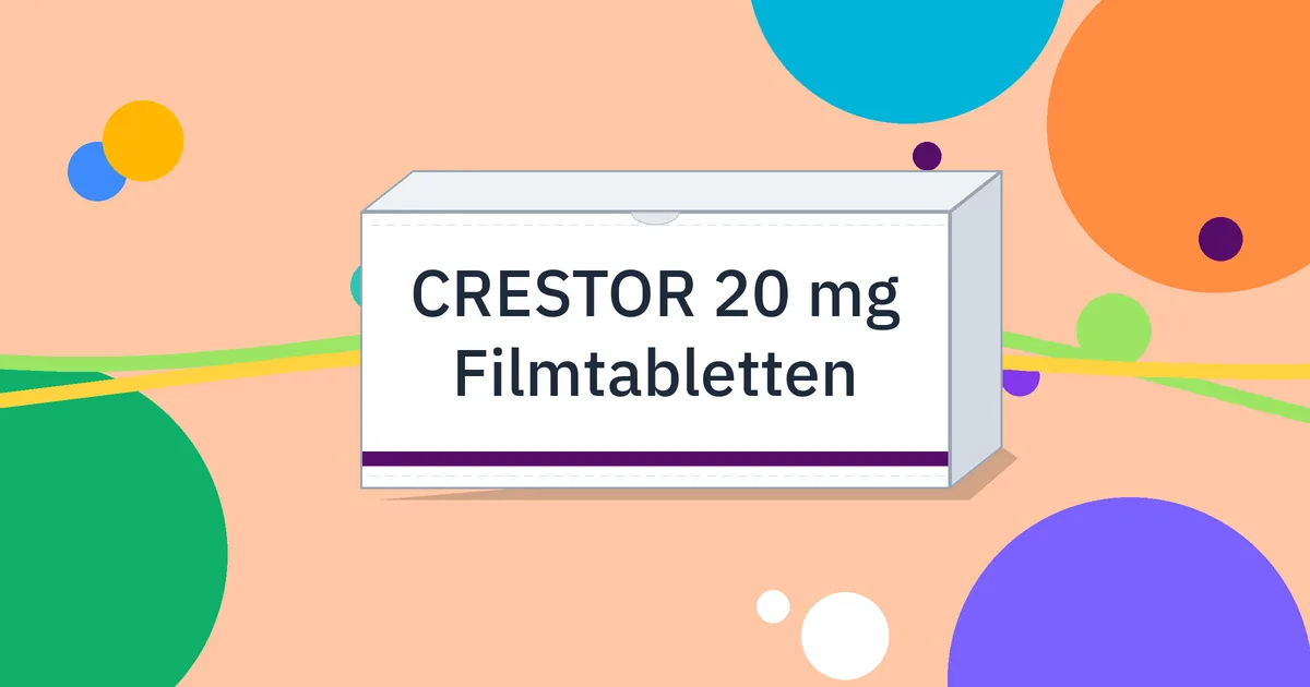 Symbolbild: Packung mit der Aufschrift CRESTOR 20 mg Filmtabletten (PZN 00185442) – Verfügbarkeit und Bezug in Apotheken in Frankfurt am Main