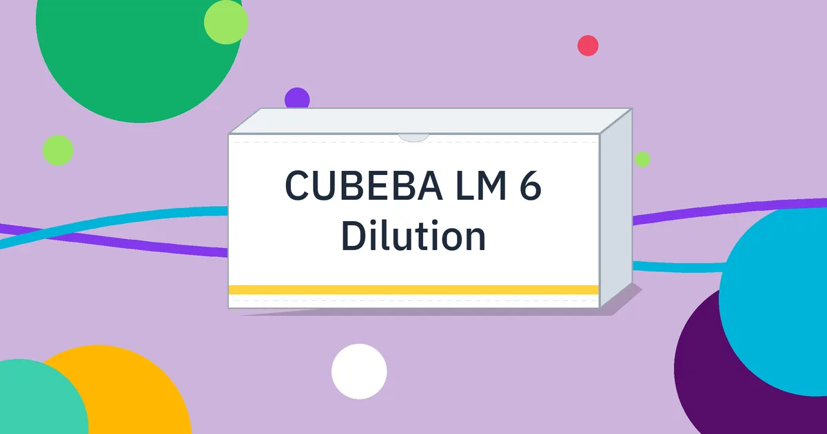 Symbolbild: Packung mit der Aufschrift CUBEBA LM 6 Dilution (PZN 13456701) – Verfügbarkeit und Bezug in Apotheken in Frankfurt am Main