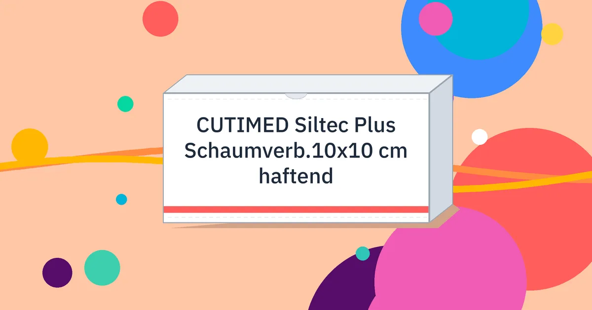 Symbolbild: Packung mit der Aufschrift CUTIMED Siltec Plus Schaumverb.10x10 cm haftend (PZN 12655166) – Verfügbarkeit und Bezug in Apotheken in Frankfurt am Main