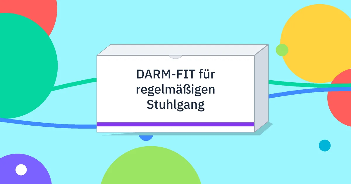 Symbolbild: Packung mit der Aufschrift DARM-FIT für regelmäßigen Stuhlgang (PZN 17869541) – Verfügbarkeit und Bezug in Apotheken in Frankfurt am Main