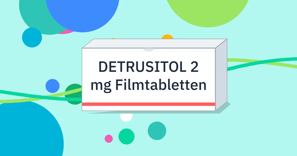 Symbolbild: Packung mit der Aufschrift DETRUSITOL 2 mg Filmtabletten (PZN 08759931) – Verfügbarkeit und Bezug in Apotheken in Frankfurt am Main