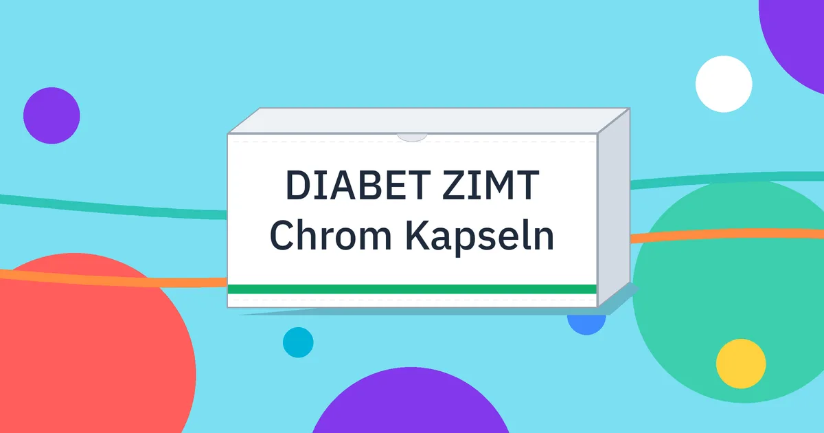 Symbolbild: Packung mit der Aufschrift DIABET ZIMT Chrom Kapseln (PZN 10996851) – Verfügbarkeit und Bezug in Apotheken in Frankfurt am Main