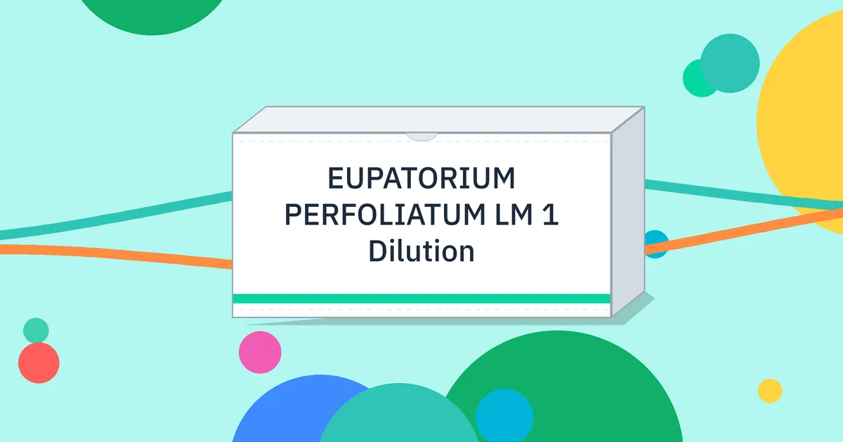 Symbolbild: Packung mit der Aufschrift EUPATORIUM PERFOLIATUM LM 1 Dilution (PZN 12846096) – Verfügbarkeit und Bezug in Apotheken in Frankfurt am Main