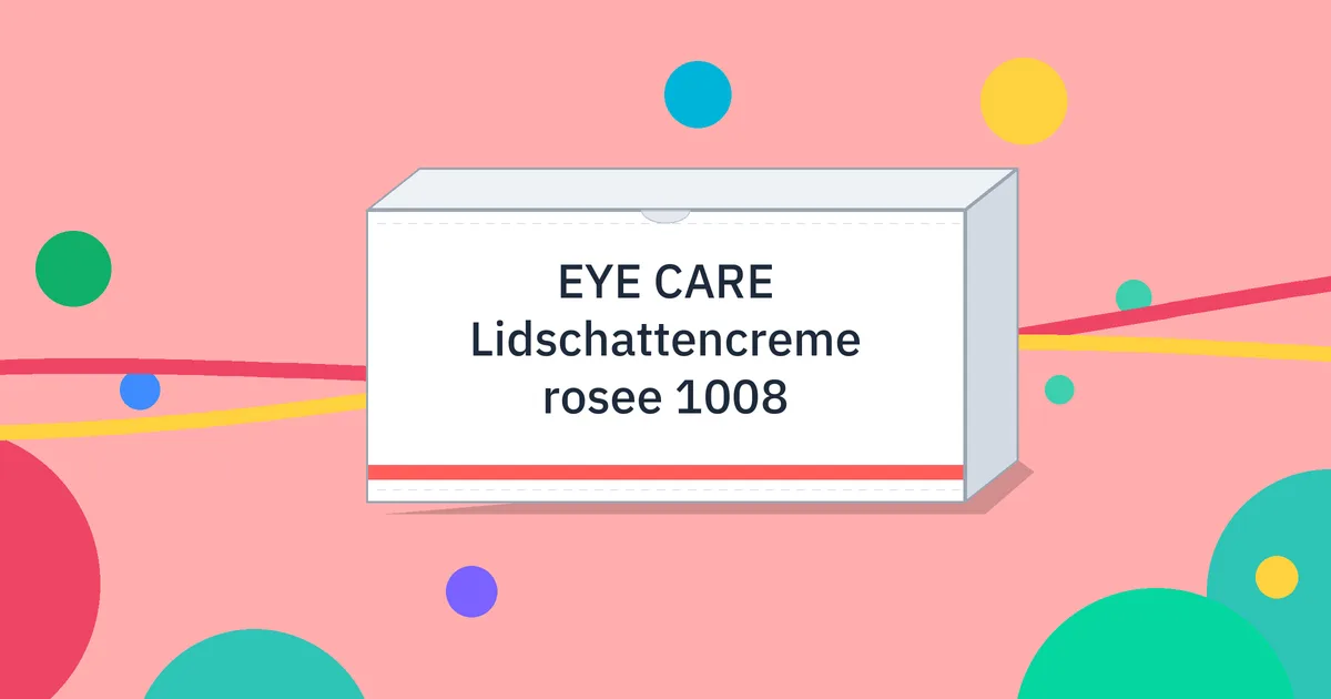 Symbolbild: Packung mit der Aufschrift EYE CARE Lidschattencreme rosee 1008 (PZN 20582518) – Verfügbarkeit und Bezug in Apotheken in Frankfurt am Main