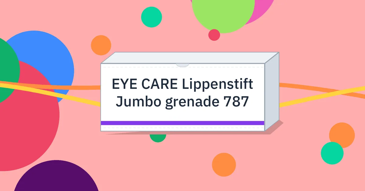 Symbolbild: Packung mit der Aufschrift EYE CARE Lippenstift Jumbo grenade 787 (PZN 10529144) – Verfügbarkeit und Bezug in Apotheken in Frankfurt am Main