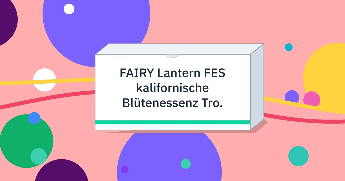 Symbolbild: Packung mit der Aufschrift FAIRY Lantern FES kalifornische Blütenessenz Tro. (PZN 09173340) – Verfügbarkeit und Bezug in Apotheken in Frankfurt am Main