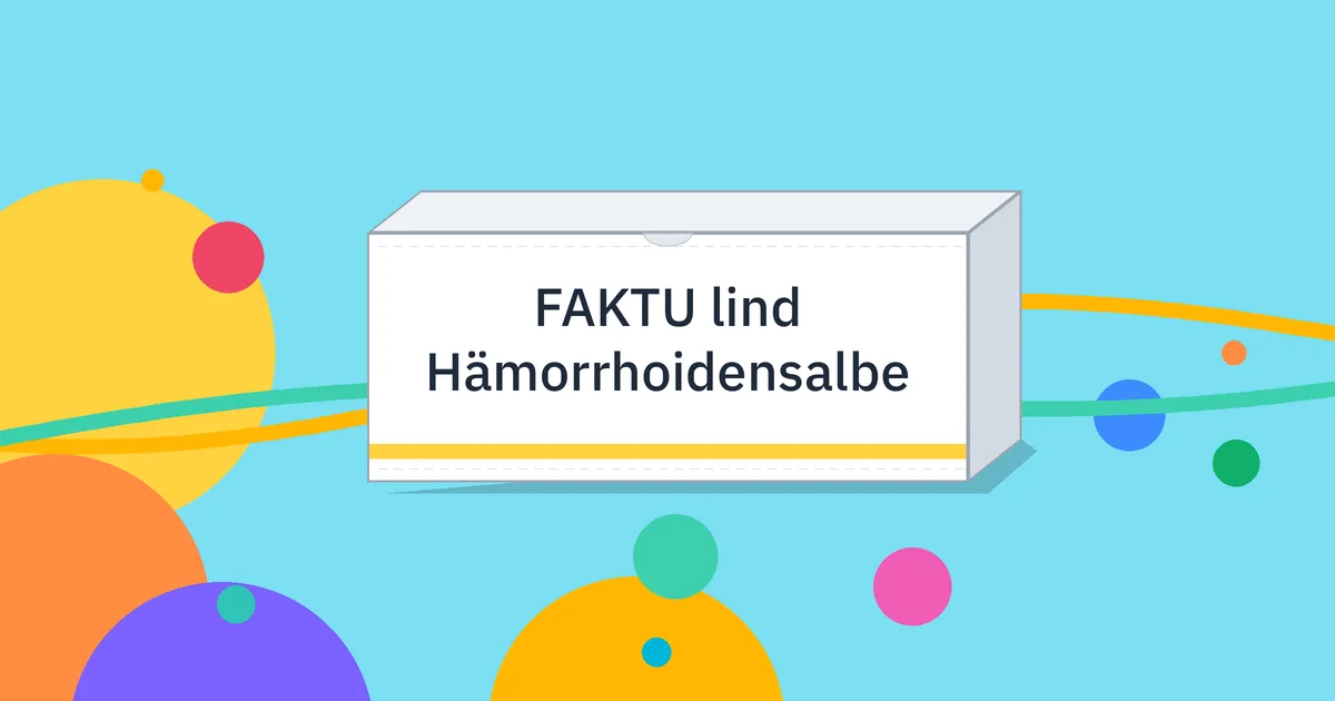 Symbolbild: Packung mit der Aufschrift FAKTU lind Hämorrhoidensalbe (PZN 18248002) – Verfügbarkeit und Bezug in Apotheken in Frankfurt am Main