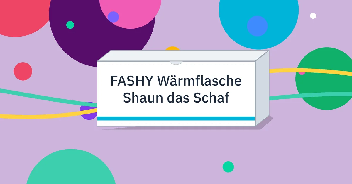 Symbolbild: Packung mit der Aufschrift FASHY Wärmflasche Shaun das Schaf (PZN 08847701) – Verfügbarkeit und Bezug in Apotheken in Frankfurt am Main