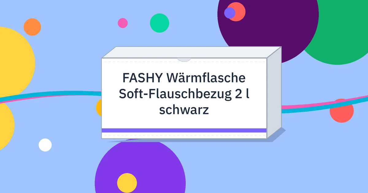 Symbolbild: Packung mit der Aufschrift FASHY Wärmflasche Soft-Flauschbezug 2 l schwarz (PZN 18649244) – Verfügbarkeit und Bezug in Apotheken in Frankfurt am Main