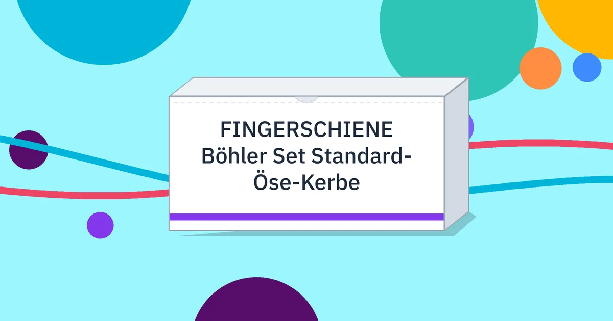 Symbolbild: Packung mit der Aufschrift FINGERSCHIENE Böhler Set Standard-Öse-Kerbe (PZN 19291945) – Verfügbarkeit und Bezug in Apotheken in Frankfurt am Main