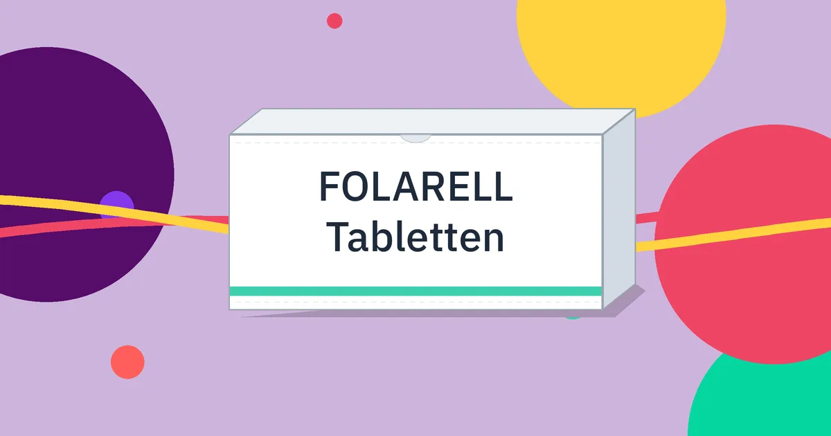 Symbolbild: Packung mit der Aufschrift FOLARELL Tabletten (PZN 04456091) – Verfügbarkeit und Bezug in Apotheken in Frankfurt am Main