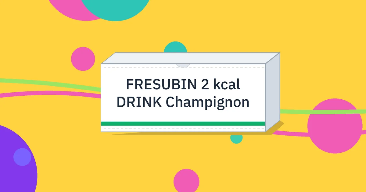 Symbolbild: Packung mit der Aufschrift FRESUBIN 2 kcal DRINK Champignon (PZN 13710708) – Verfügbarkeit und Bezug in Apotheken in Frankfurt am Main