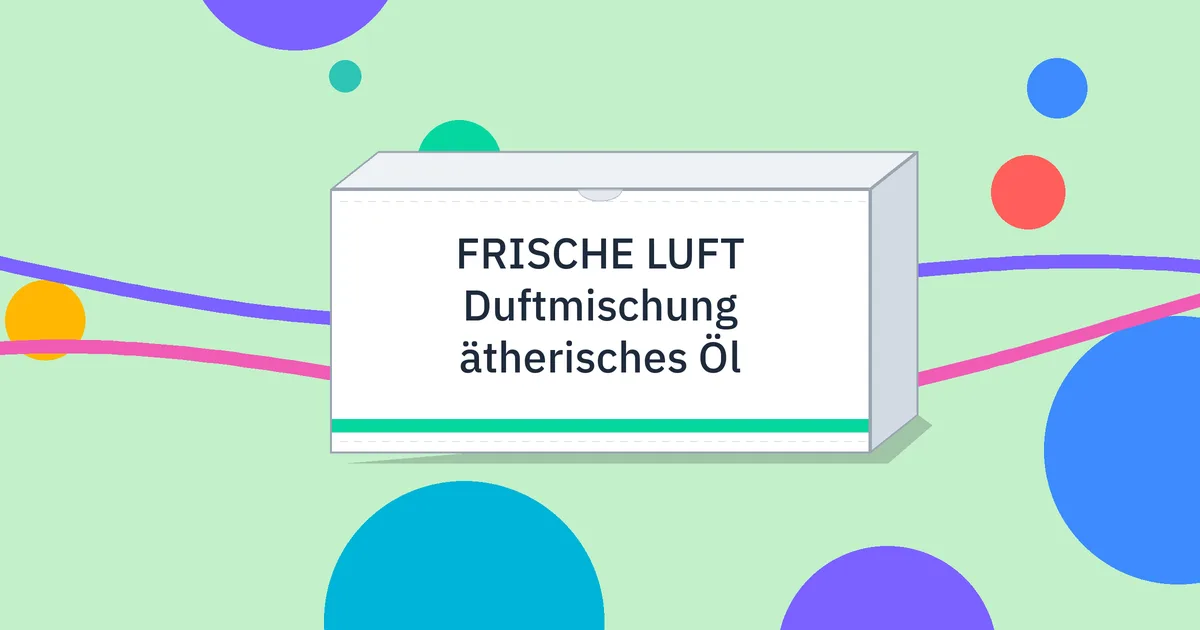 Symbolbild: Packung mit der Aufschrift FRISCHE LUFT Duftmischung ätherisches Öl (PZN 15394536) – Verfügbarkeit und Bezug in Apotheken in Frankfurt am Main
