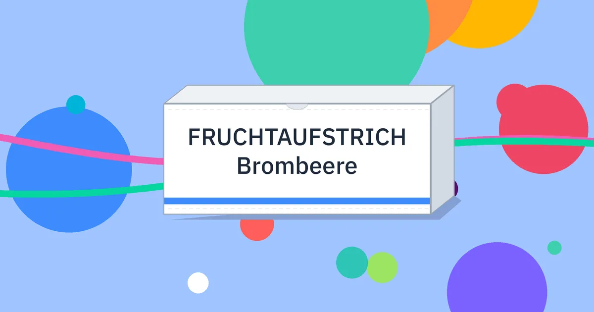 Symbolbild: Packung mit der Aufschrift FRUCHTAUFSTRICH Brombeere (PZN 09724337) – Verfügbarkeit und Bezug in Apotheken in Frankfurt am Main