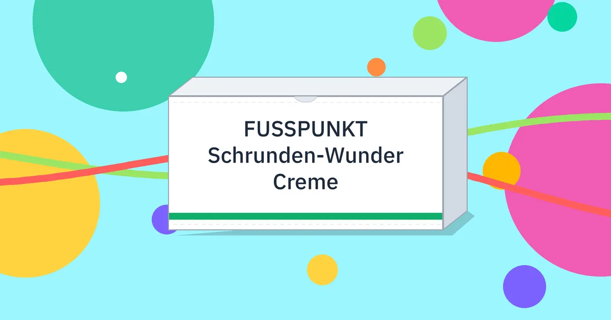Symbolbild: Packung mit der Aufschrift FUSSPUNKT Schrunden-Wunder Creme (PZN 18436287) – Verfügbarkeit und Bezug in Apotheken in Frankfurt am Main