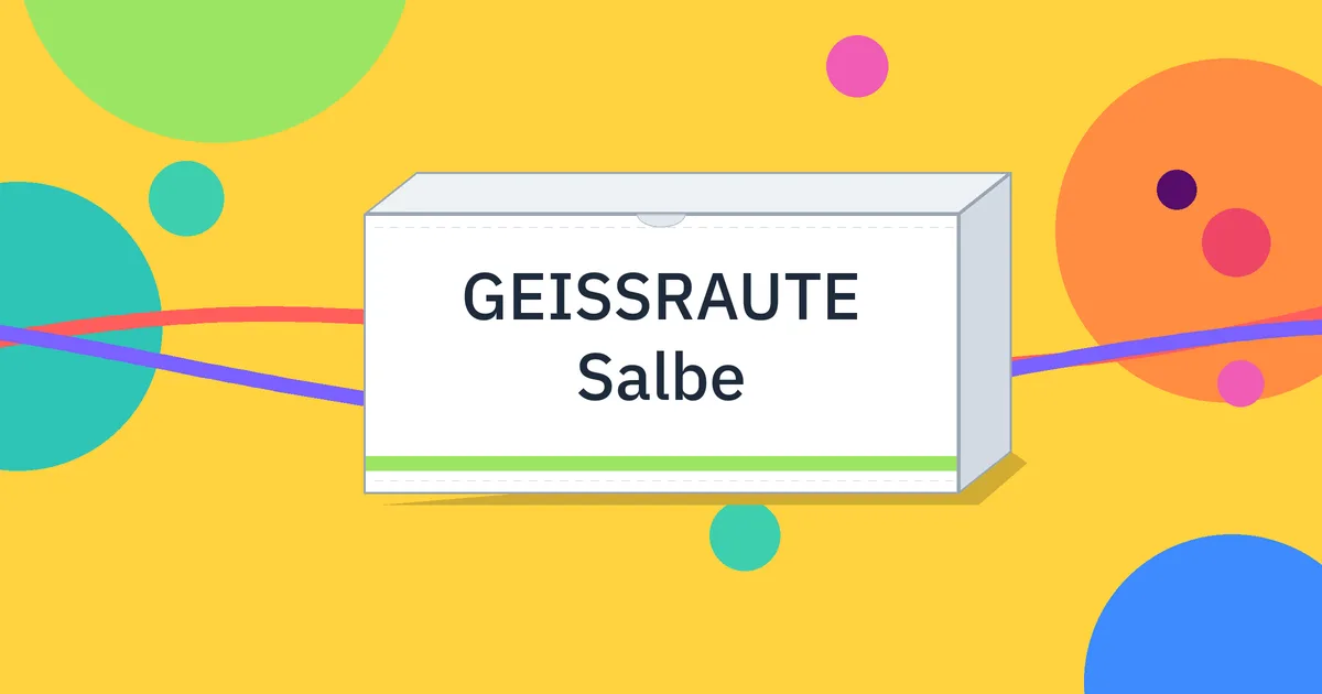 Symbolbild: Packung mit der Aufschrift GEISSRAUTE Salbe (PZN 18091227) – Verfügbarkeit und Bezug in Apotheken in Frankfurt am Main