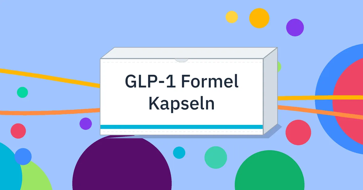 Symbolbild: Packung mit der Aufschrift GLP-1 Formel Kapseln (PZN 20828876) – Verfügbarkeit und Bezug in Apotheken in Frankfurt am Main