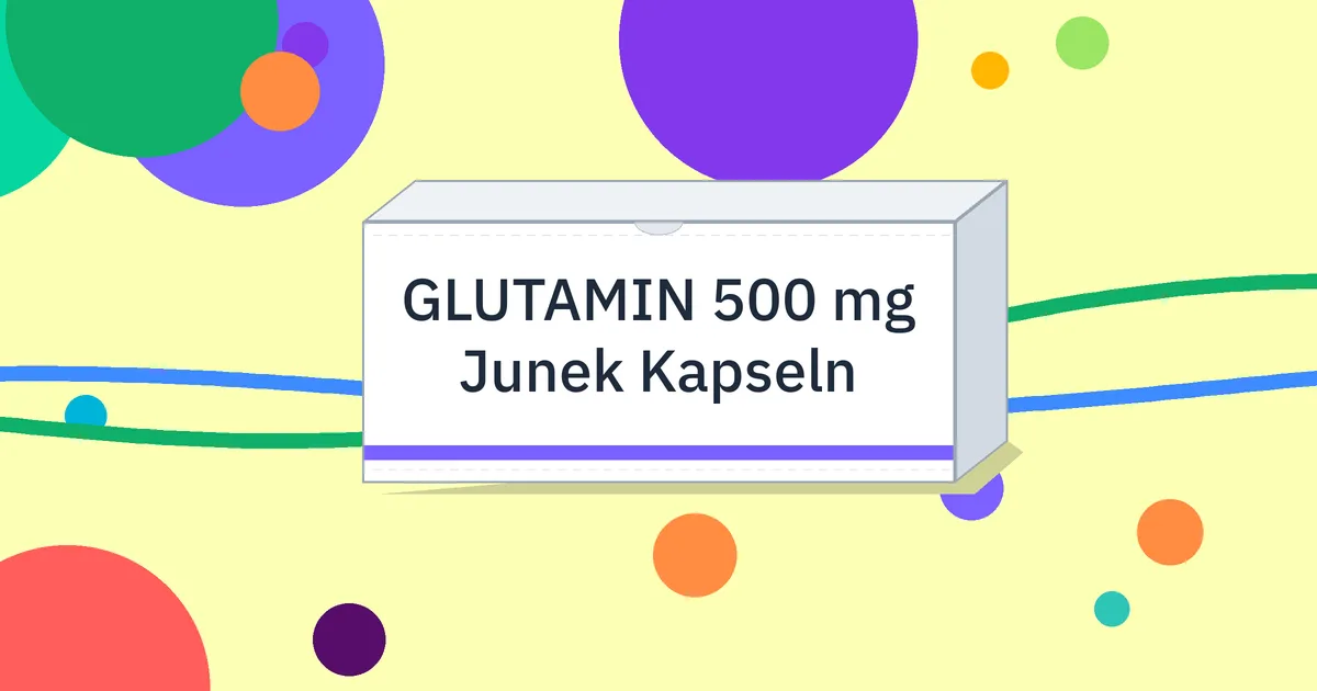 Symbolbild: Packung mit der Aufschrift GLUTAMIN 500 mg Junek Kapseln (PZN 00133014) – Verfügbarkeit und Bezug in Apotheken in Frankfurt am Main