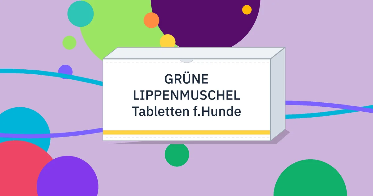 Symbolbild: Packung mit der Aufschrift GRÜNE LIPPENMUSCHEL Tabletten f.Hunde (PZN 05741907) – Verfügbarkeit und Bezug in Apotheken in Frankfurt am Main
