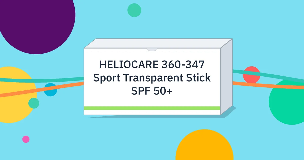 Symbolbild: Packung mit der Aufschrift HELIOCARE 360-347 Sport Transparent Stick SPF 50+ (PZN 19659782) – Verfügbarkeit und Bezug in Apotheken in Frankfurt am Main