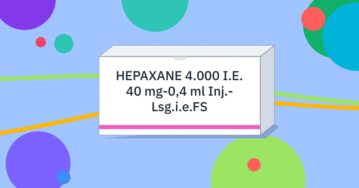 Symbolbild: Packung mit der Aufschrift HEPAXANE 4.000 I.E. 40 mg-0,4 ml Inj.-Lsg.i.e.FS (PZN 15637921) – Verfügbarkeit und Bezug in Apotheken in Frankfurt am Main