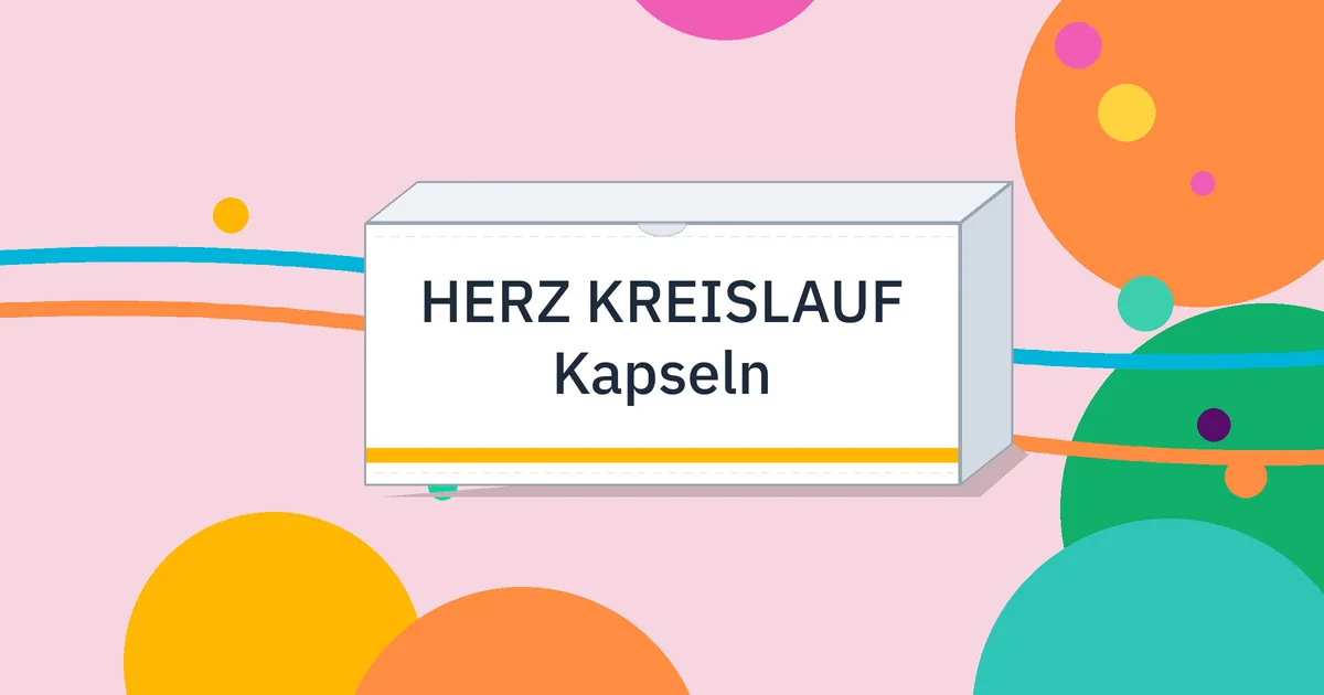 Symbolbild: Packung mit der Aufschrift HERZ KREISLAUF Kapseln (PZN 11179858) – Verfügbarkeit und Bezug in Apotheken in Frankfurt am Main