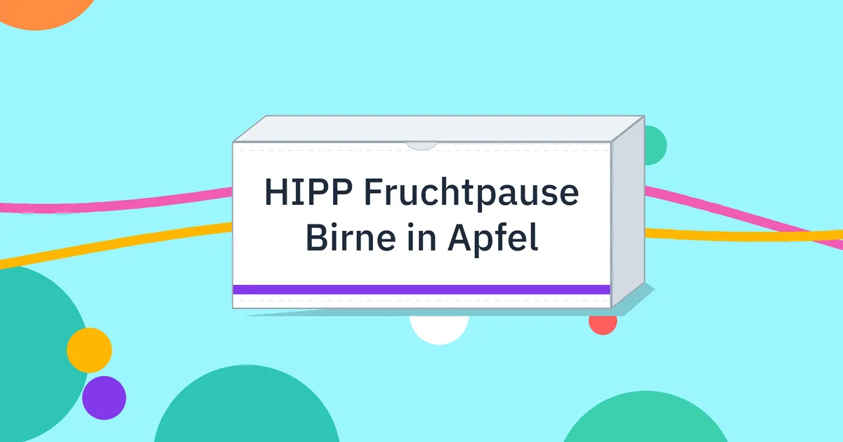 Symbolbild: Packung mit der Aufschrift HIPP Fruchtpause Birne in Apfel (PZN 06972520) – Verfügbarkeit und Bezug in Apotheken in Frankfurt am Main