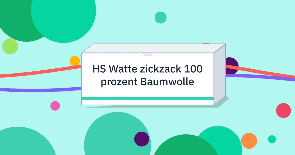 Symbolbild: Packung mit der Aufschrift HS Watte zickzack 100 prozent Baumwolle (PZN 12570116) – Verfügbarkeit und Bezug in Apotheken in Frankfurt am Main