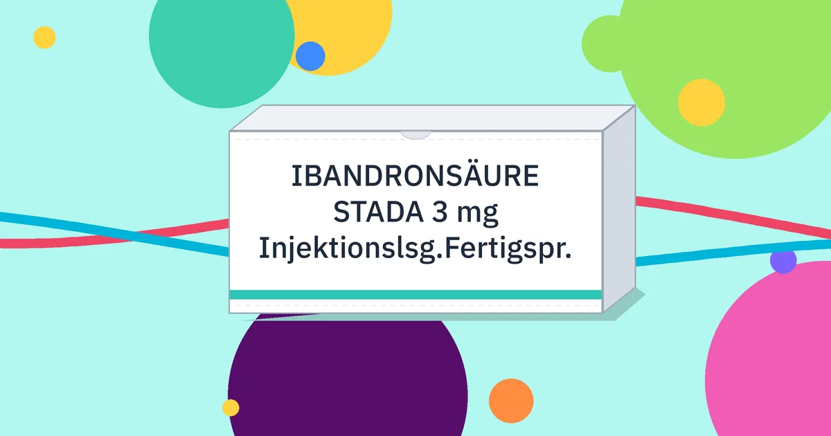 Symbolbild: Packung mit der Aufschrift IBANDRONSÄURE STADA 3 mg Injektionslsg.Fertigspr. (PZN 17955602) – Verfügbarkeit und Bezug in Apotheken in Frankfurt am Main