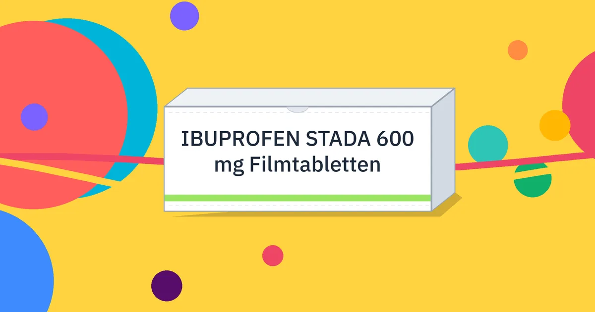 Symbolbild: Packung mit der Aufschrift IBUPROFEN STADA 600 mg Filmtabletten (PZN 03470887) – Verfügbarkeit und Bezug in Apotheken in Frankfurt am Main