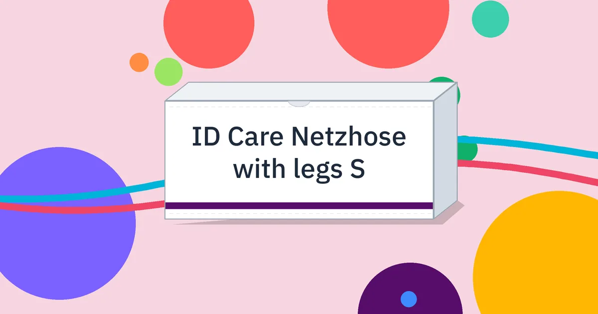 Symbolbild: Packung mit der Aufschrift ID Care Netzhose with legs S (PZN 16162176) – Verfügbarkeit und Bezug in Apotheken in Frankfurt am Main