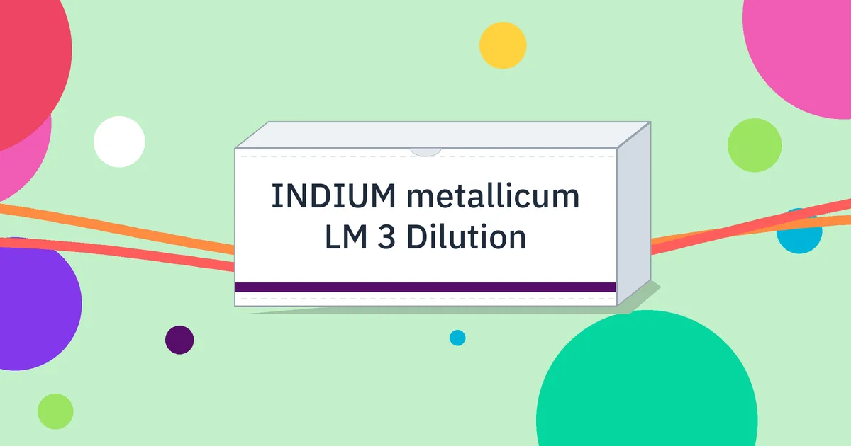 Symbolbild: Packung mit der Aufschrift INDIUM metallicum LM 3 Dilution (PZN 12912433) – Verfügbarkeit und Bezug in Apotheken in Frankfurt am Main