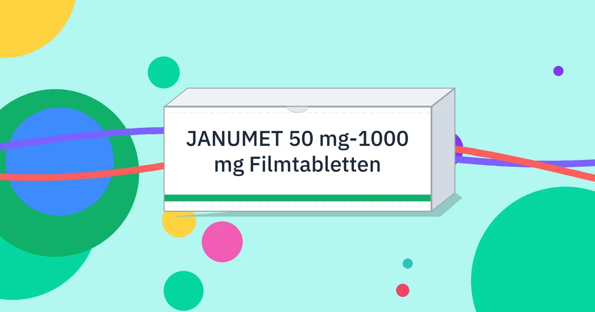 Symbolbild: Packung mit der Aufschrift JANUMET 50 mg-1000 mg Filmtabletten (PZN 19440405) – Verfügbarkeit und Bezug in Apotheken in Frankfurt am Main