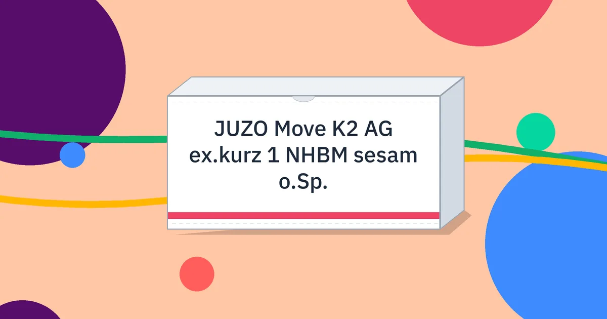 Symbolbild: Packung mit der Aufschrift JUZO Move K2 AG ex.kurz 1 NHBM sesam o.Sp. (PZN 18533234) – Verfügbarkeit und Bezug in Apotheken in Frankfurt am Main