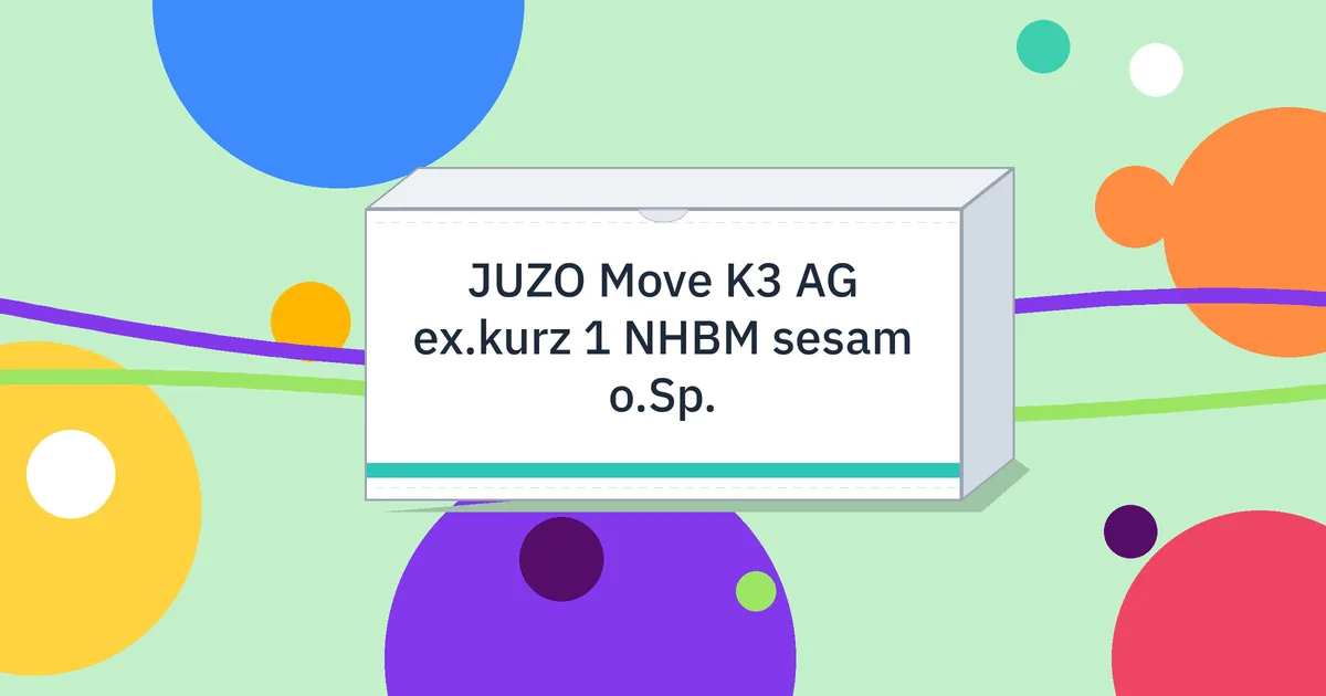 Symbolbild: Packung mit der Aufschrift JUZO Move K3 AG ex.kurz 1 NHBM sesam o.Sp. (PZN 18584705) – Verfügbarkeit und Bezug in Apotheken in Frankfurt am Main