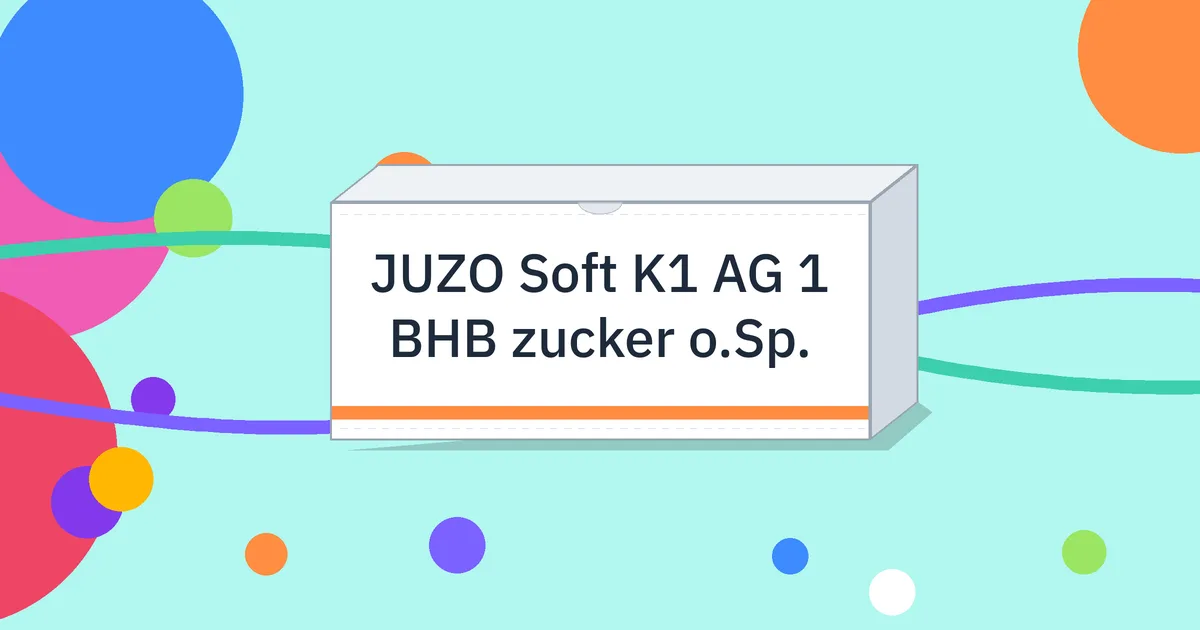 Symbolbild: Packung mit der Aufschrift JUZO Soft K1 AG 1 BHB zucker o.Sp. (PZN 14821255) – Verfügbarkeit und Bezug in Apotheken in Frankfurt am Main