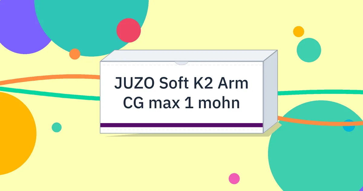 Symbolbild: Packung mit der Aufschrift JUZO Soft K2 Arm CG max 1 mohn (PZN 15514070) – Verfügbarkeit und Bezug in Apotheken in Frankfurt am Main