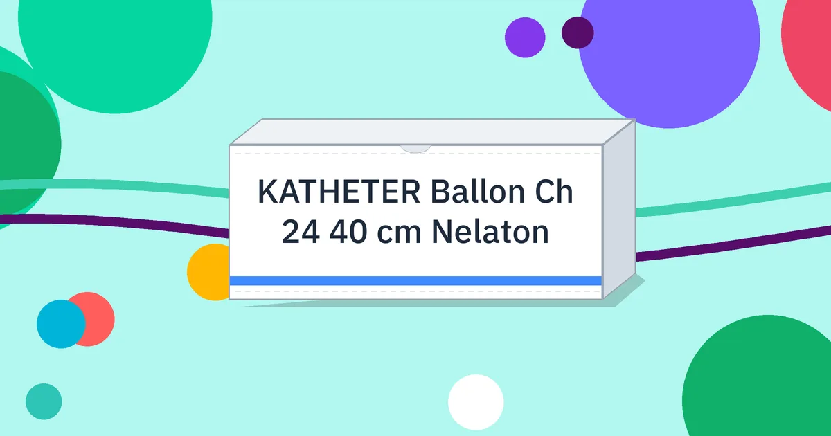 Symbolbild: Packung mit der Aufschrift KATHETER Ballon Ch 24 40 cm Nelaton (PZN 01730433) – Verfügbarkeit und Bezug in Apotheken in Frankfurt am Main