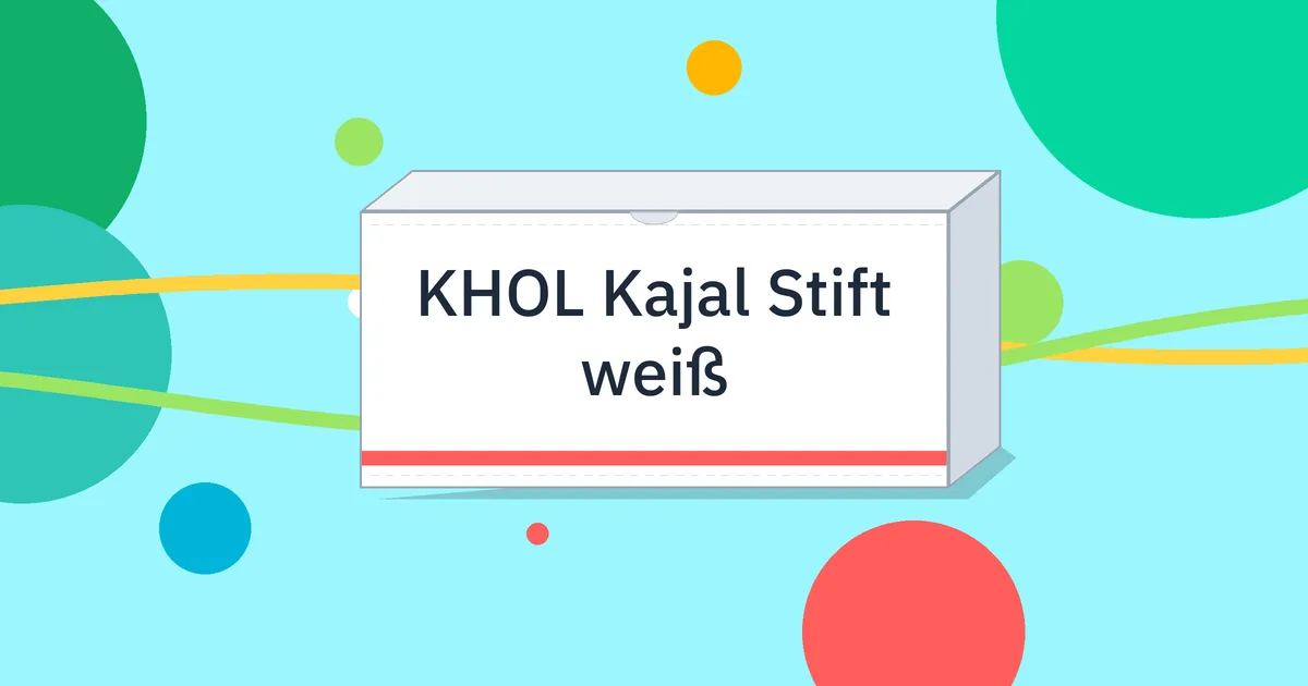 Symbolbild: Packung mit der Aufschrift KHOL Kajal Stift weiß (PZN 20687387) – Verfügbarkeit und Bezug in Apotheken in Frankfurt am Main