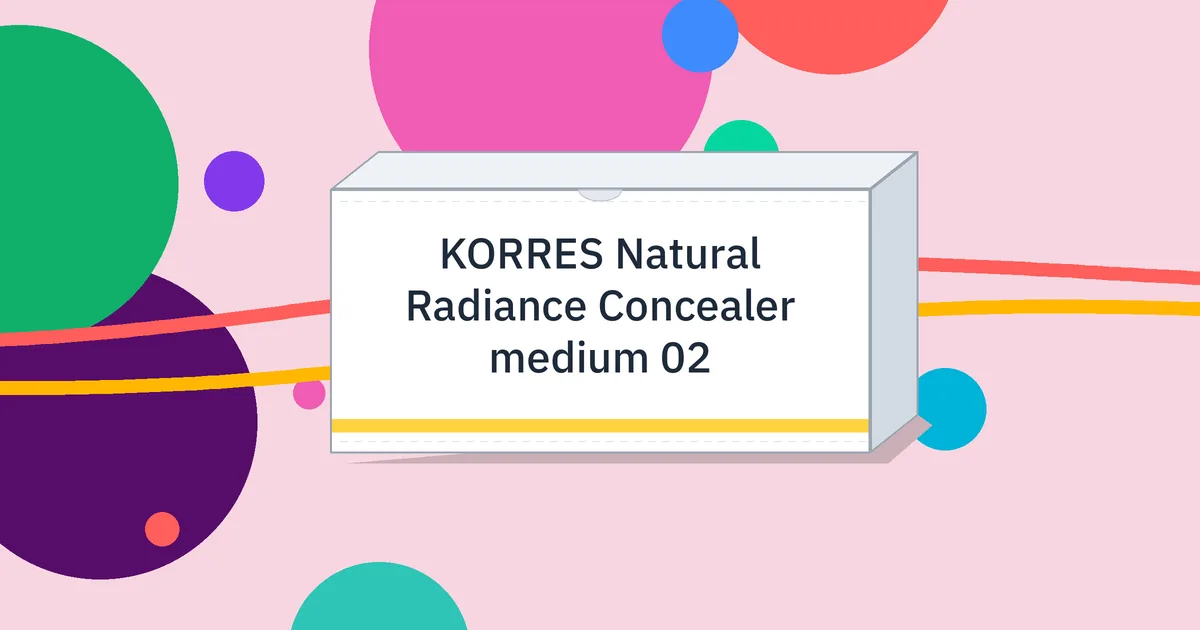Symbolbild: Packung mit der Aufschrift KORRES Natural Radiance Concealer medium 02 (PZN 19899167) – Verfügbarkeit und Bezug in Apotheken in Frankfurt am Main